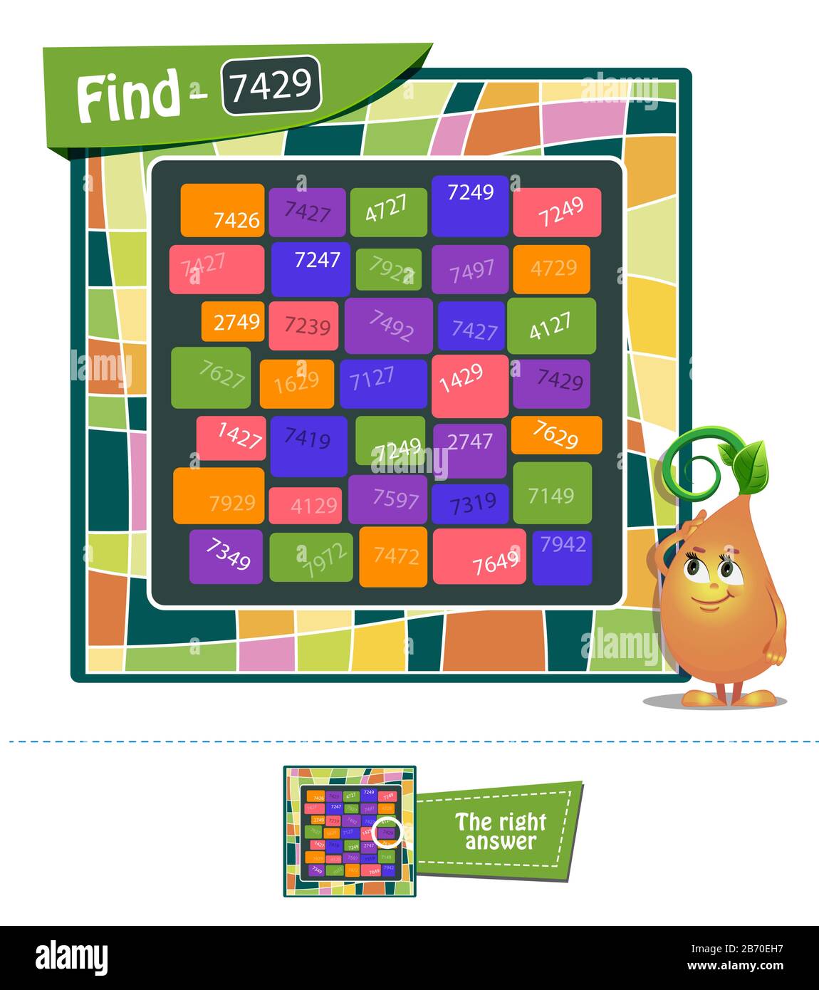 visual educational game, brainteaser for children and adults. Riddle on ...