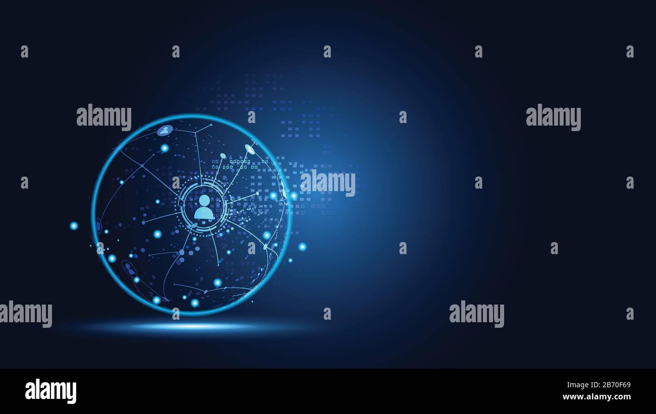 Abstract technology business global network connection concept ...