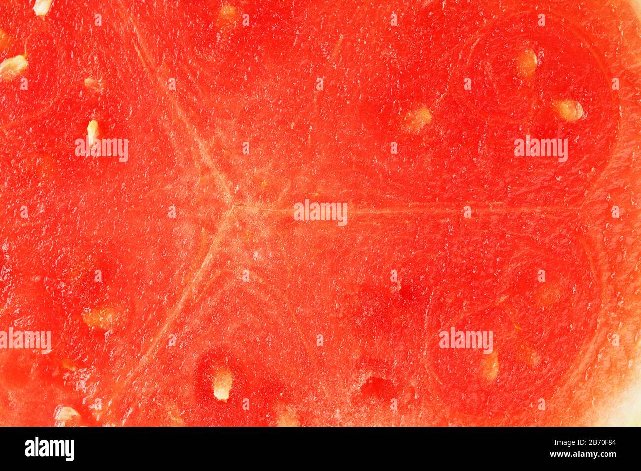 The texture of the juicy pulp of red watermelon close-up, full screen ...