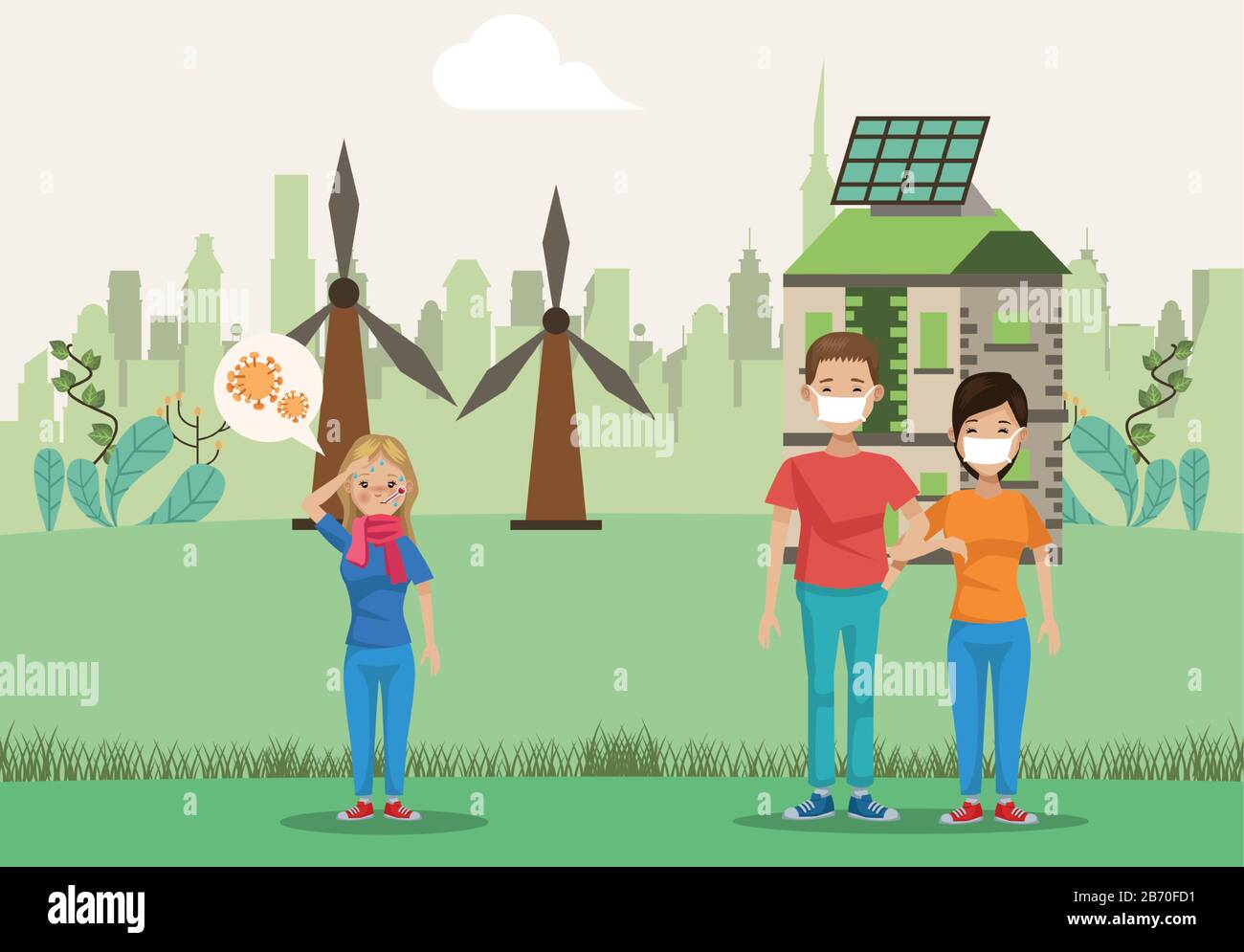 group of environmentalists avatars characters Stock Vector Image & Art ...