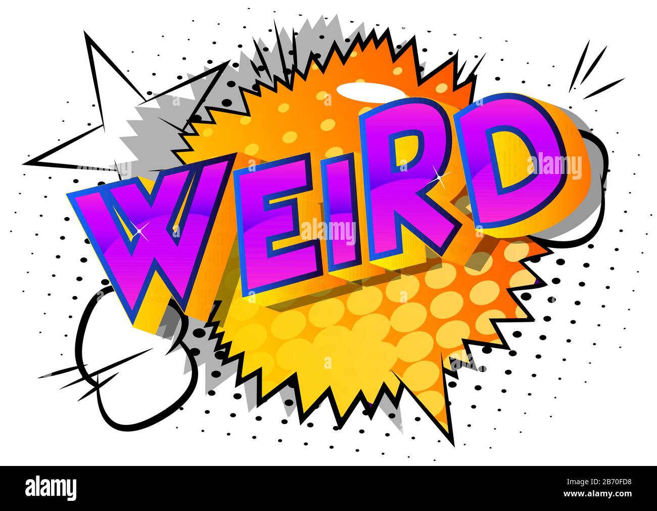 Vector illustrated comic book style Weird text Stock Vector Image & Art ...