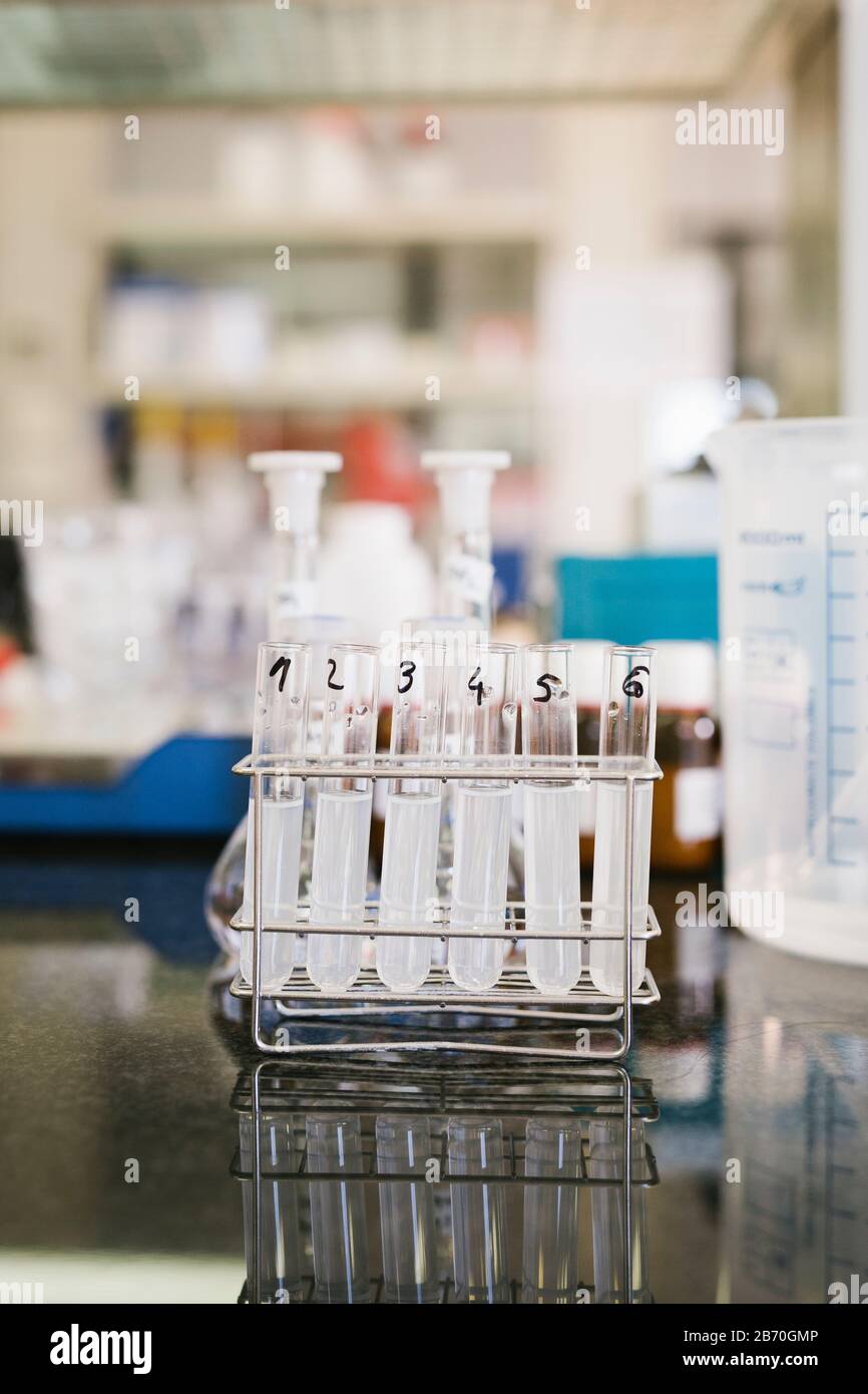 Test tubs in a laboratory Stock Photo - Alamy