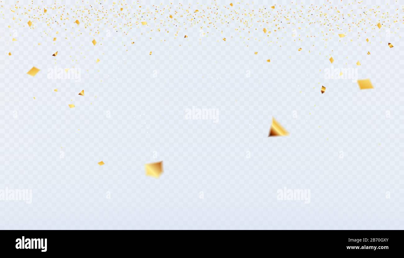 Realistic shiny gold confetti Stock Vector Images - Alamy