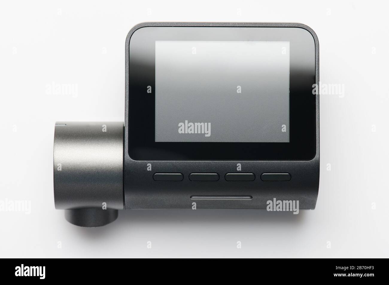 Car digital recorder with camera on side and big screen isolated Stock ...