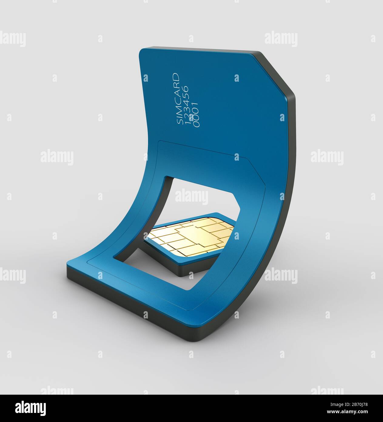 3d rendering of Flexible SIM card, clipping path included Stock Photo ...