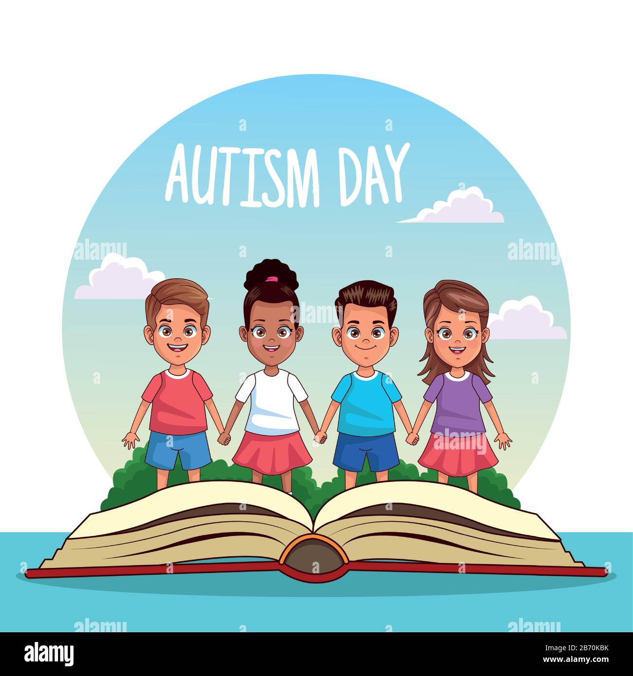 World autism day kids Stock Vector Images - Alamy