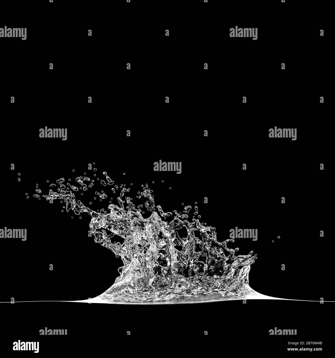 Water Splash Effect Black Background
