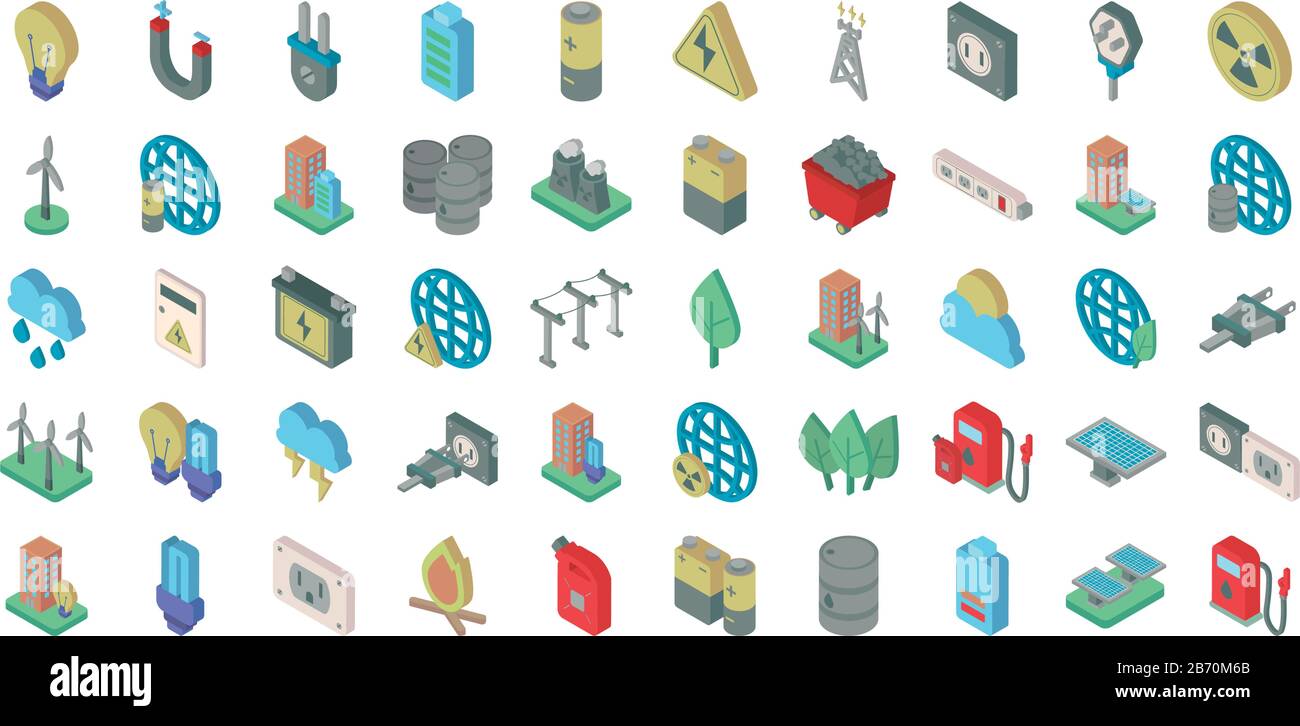 bundle of energy set icons Stock Vector Image & Art - Alamy