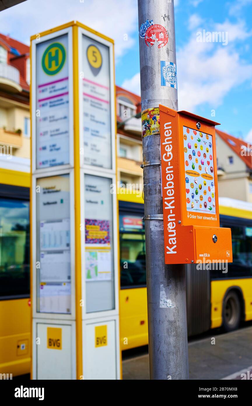 Berlin, Germany - March 11, 2020: Box of the Berlin city cleaning ...