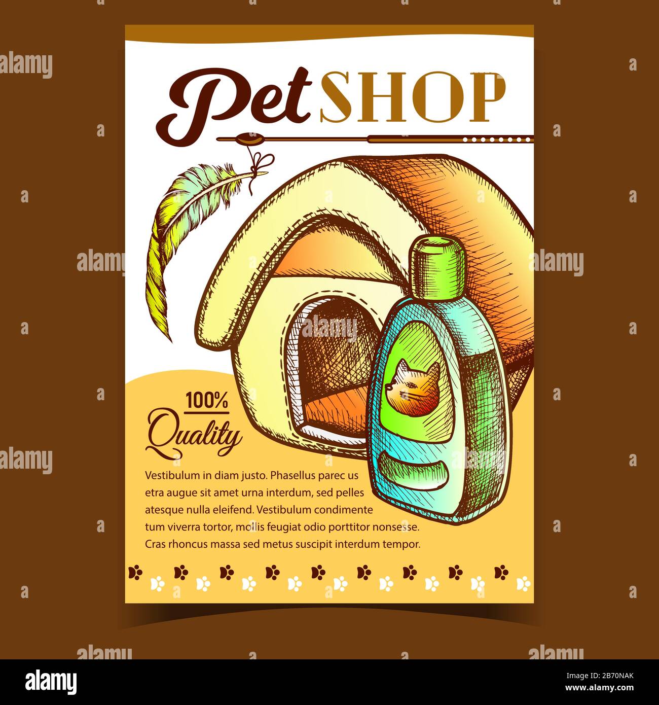 Pet Shop Accessories Advertising Banner Vector Stock Vector Image & Art ...