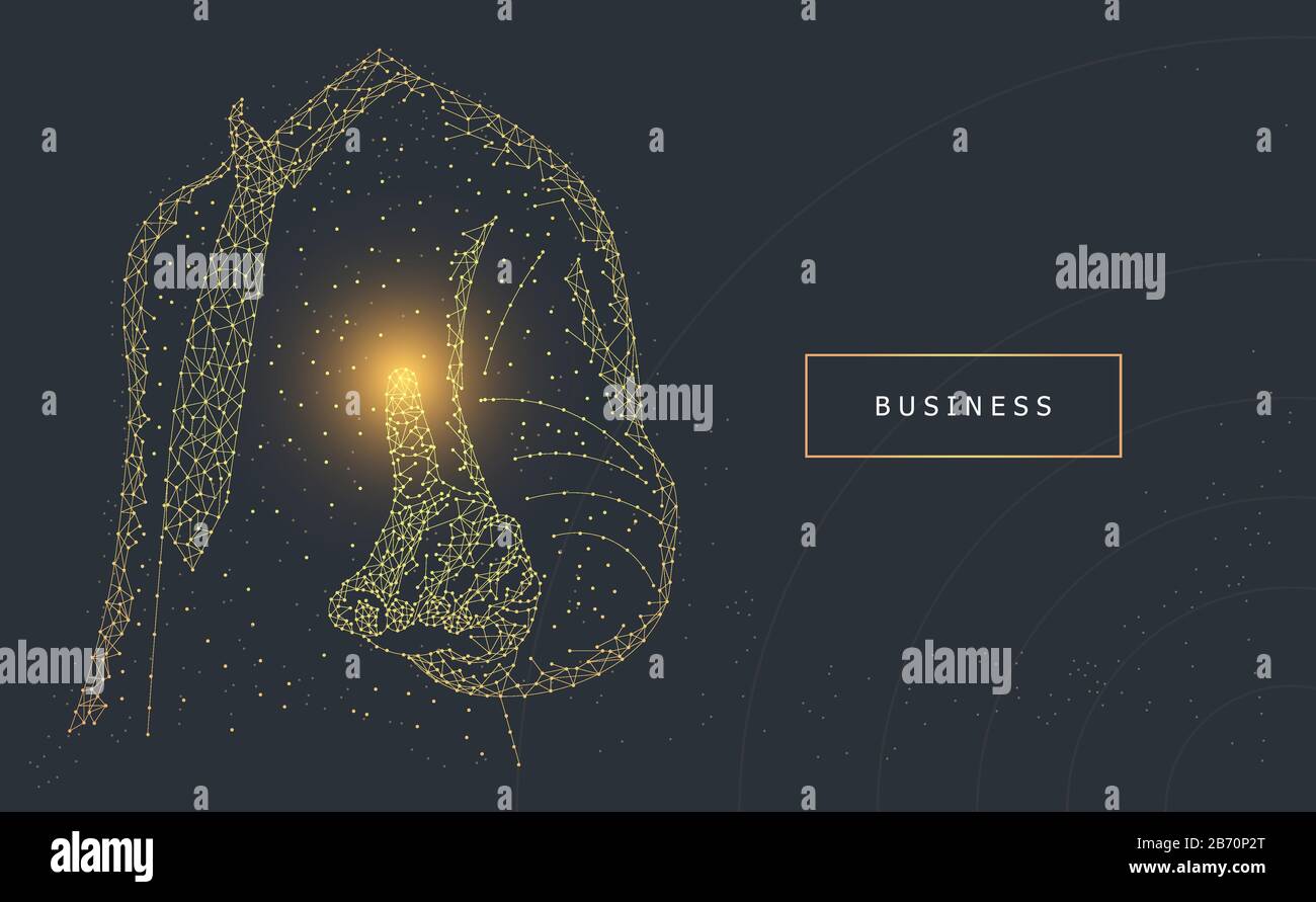 Businessman touch virtual screen Stock Vector Images - Alamy