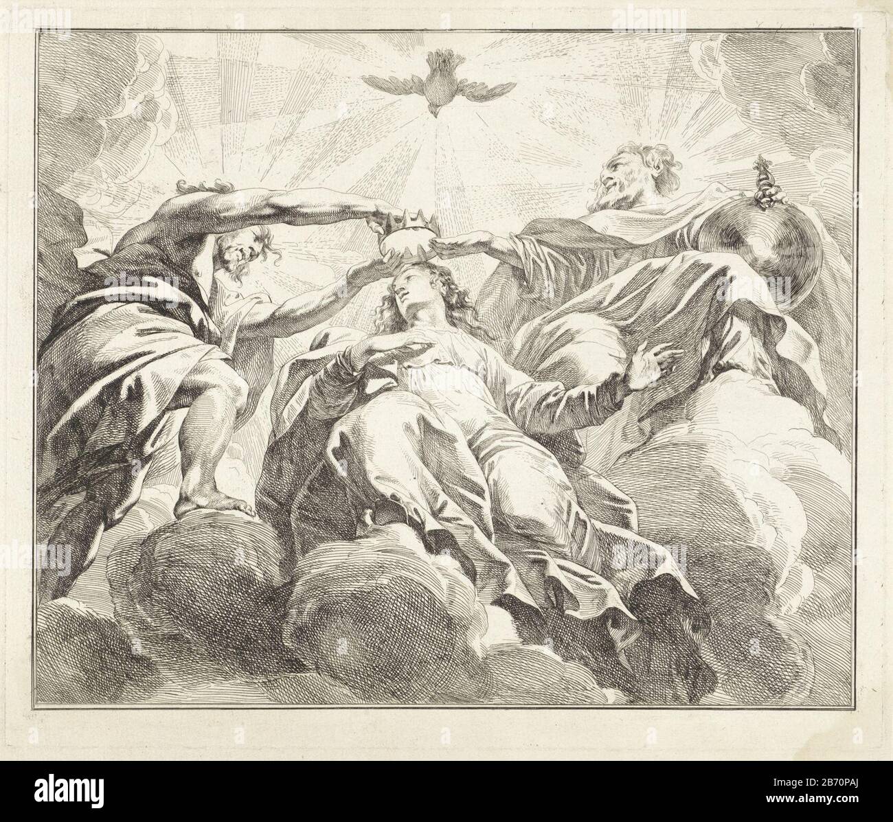 Kroning van Maria Mary is crowned in heaven by God the Father and ...