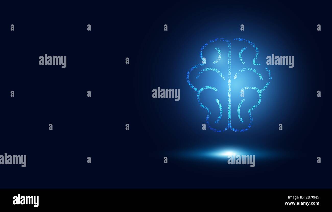 Cyber brain technology on Stock Vector Images - Alamy