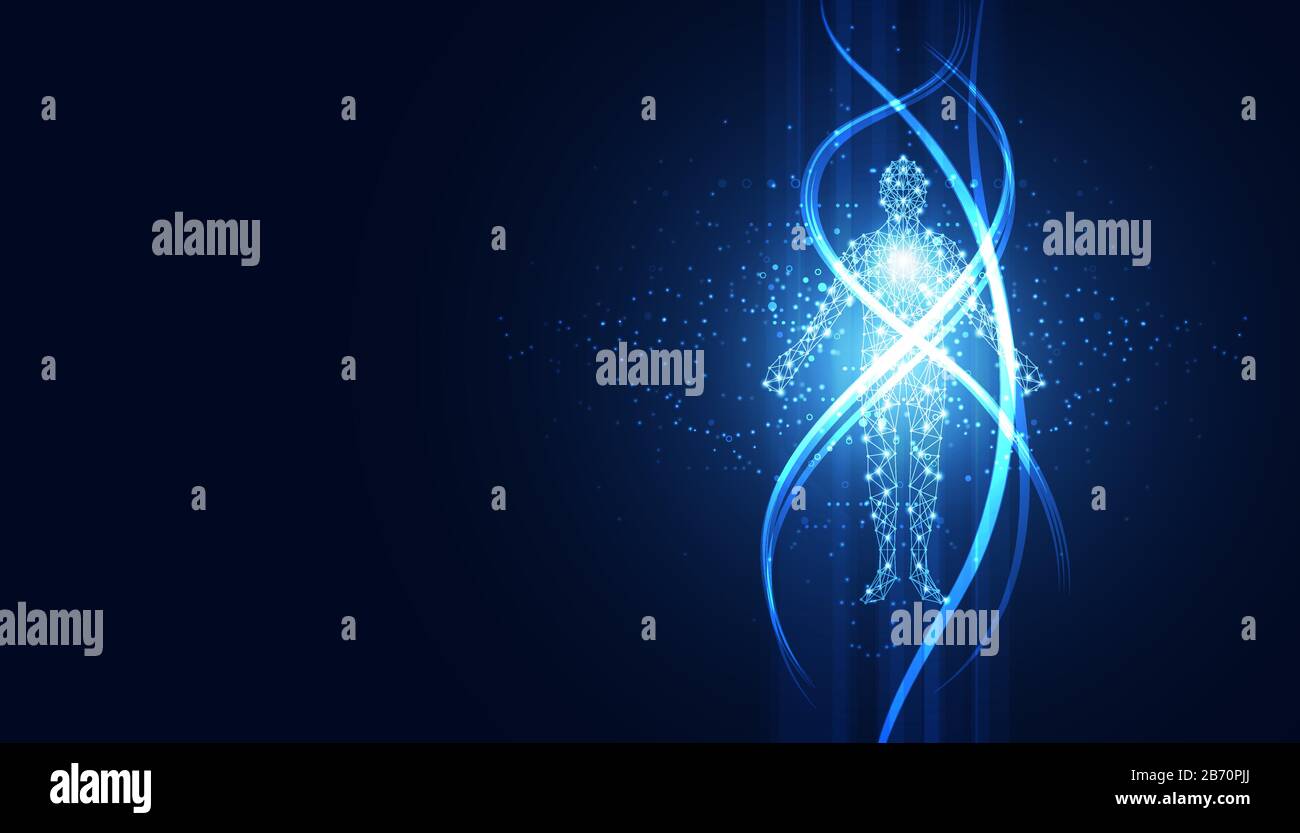 abstract technology futuristic concept of digital human body digital ai ...