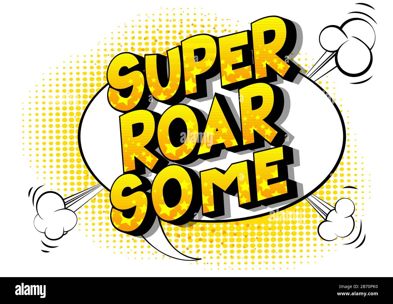 Vector illustrated comic book style Super Roar Some text Stock Vector ...