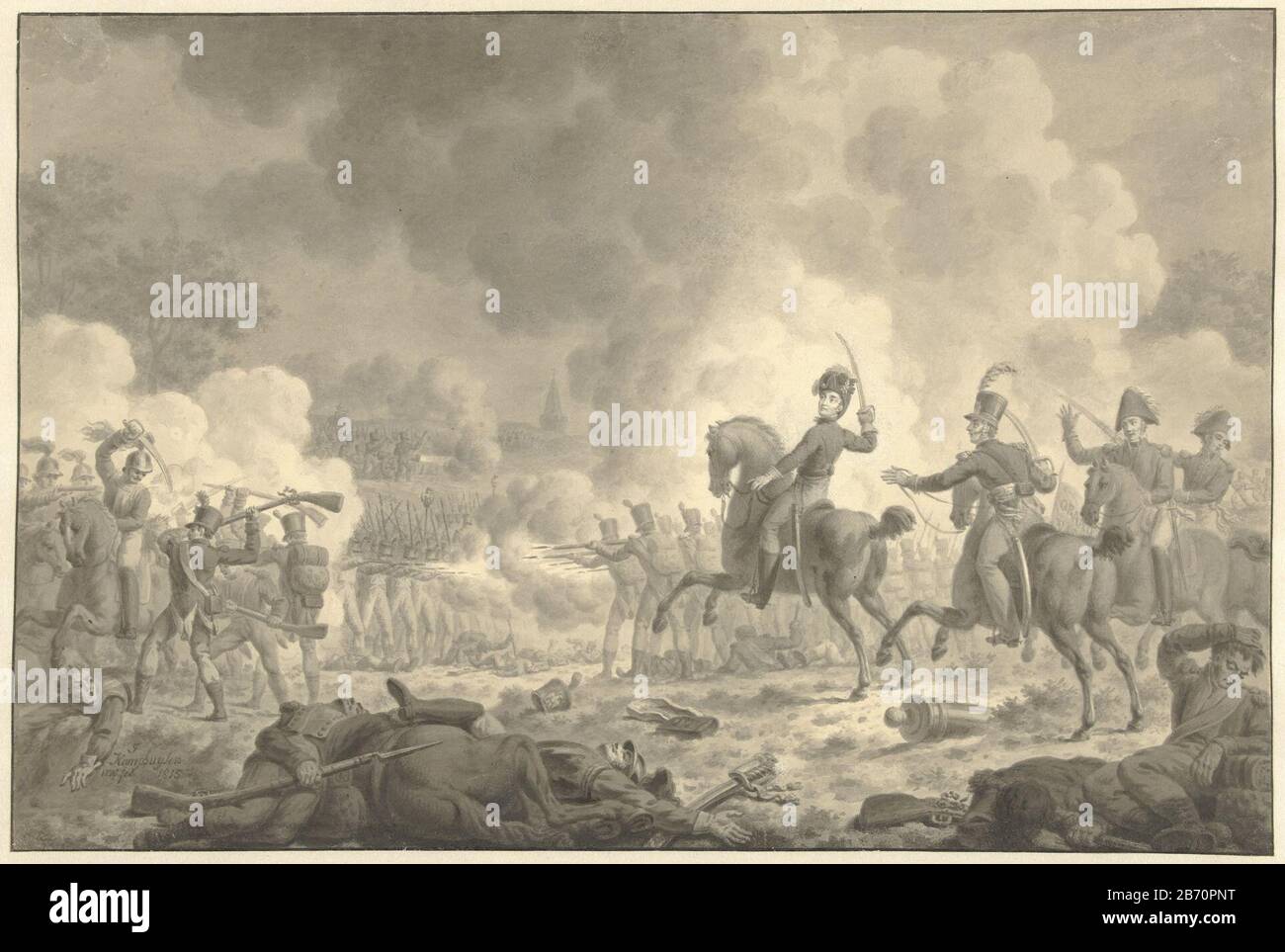 Kroonprins Willem Frederik George Lodewijk bij de Slag bij Waterloo en ...