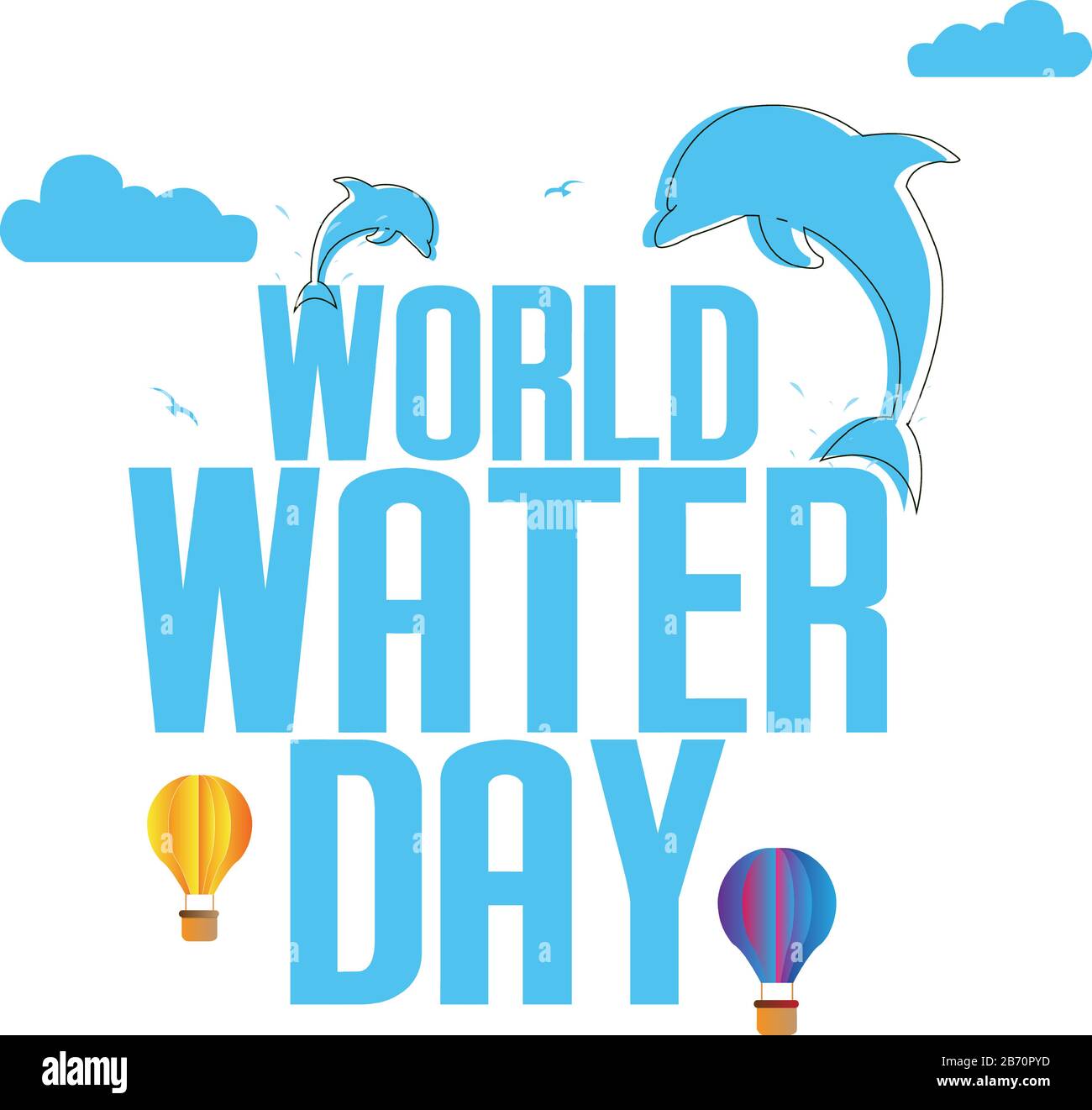 World Water Day Typographical Design Elements.World Water Day icon ...
