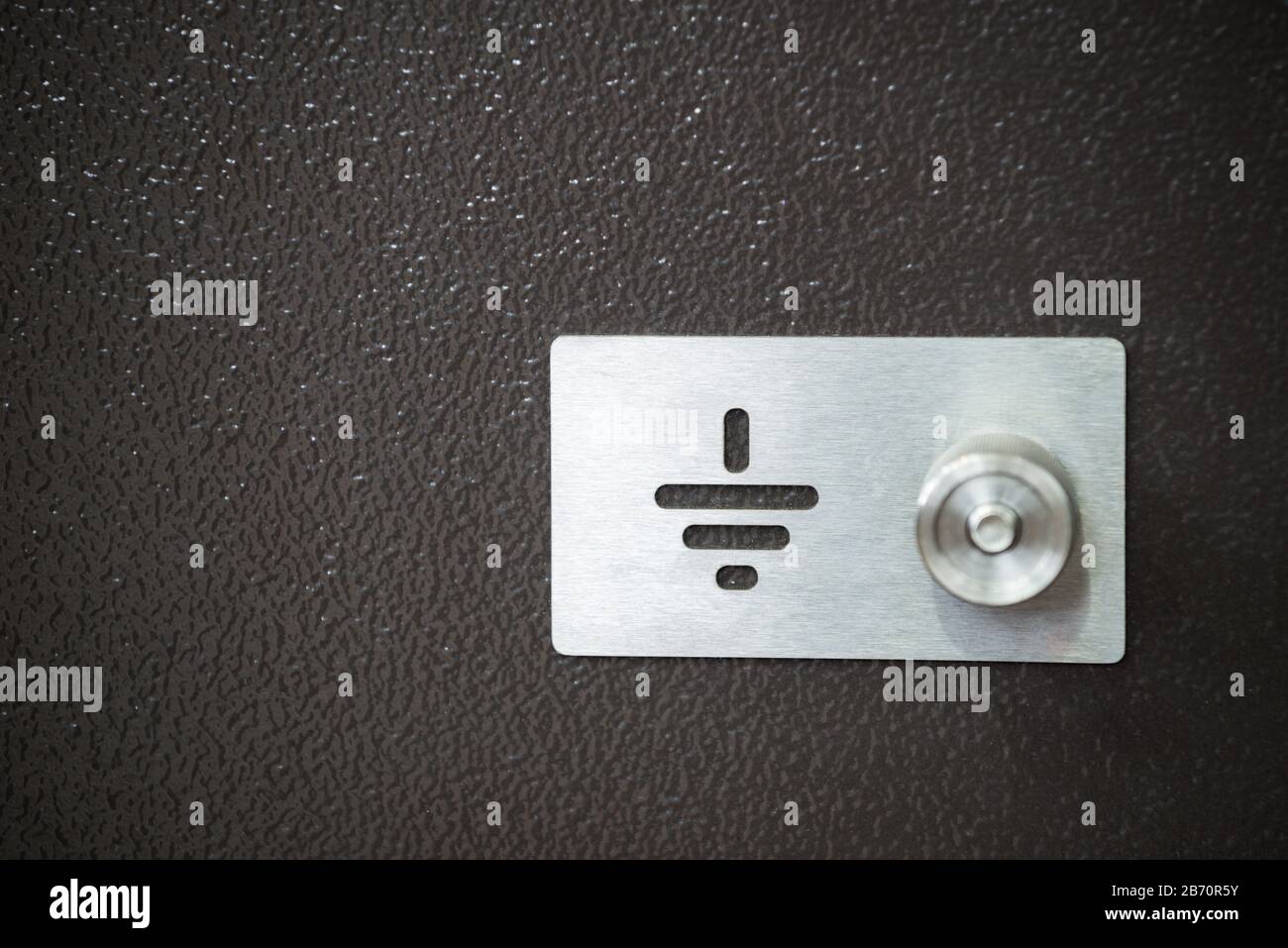 Outer side of housing for electric relay with grounding place made of ...