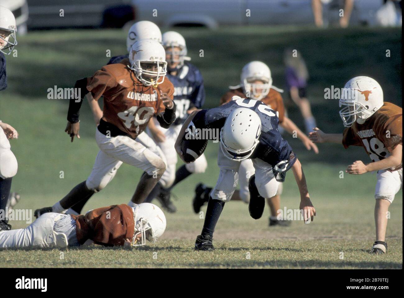 Austin, Texas USA, September 2001: Young boys wearing helmets and ...