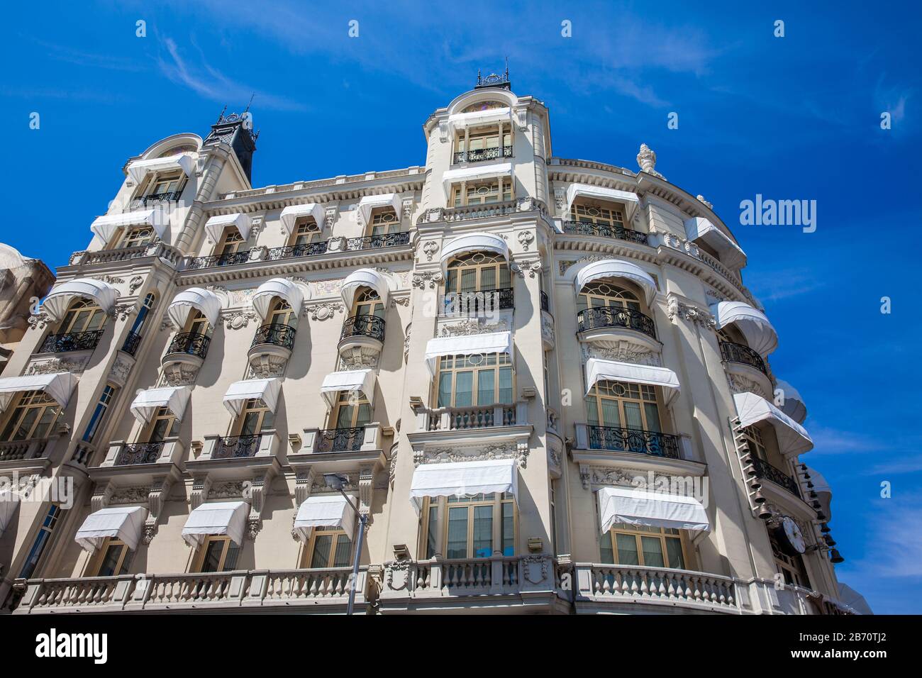 MADRID, SPAIN - MAY, 2018: Beautiful architecture of the antique ...