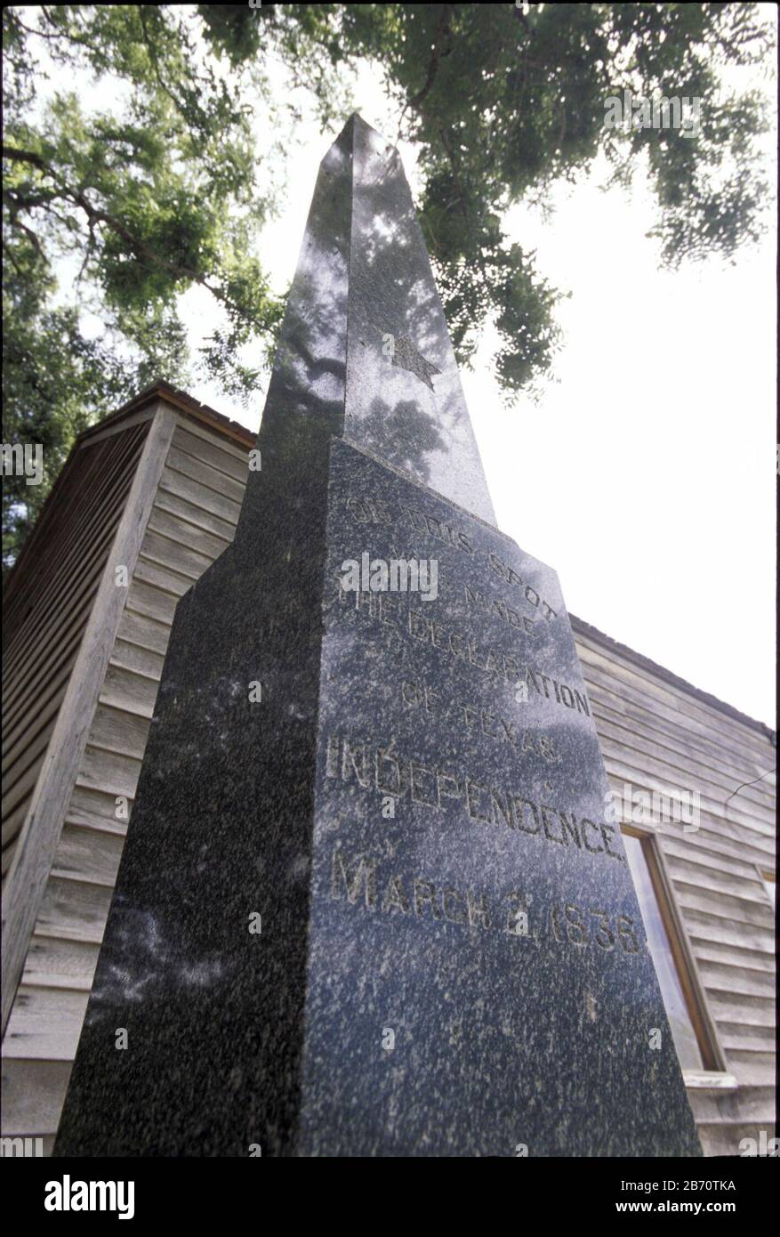 Washington, Texas USA: 1899 marker outside of Independence Hall at ...