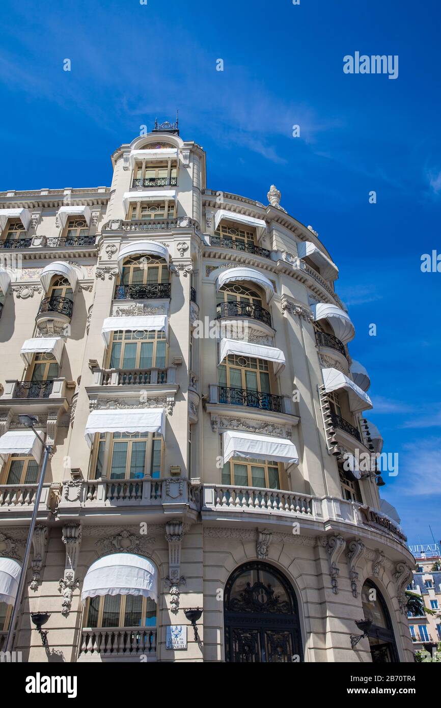 MADRID, SPAIN - MAY, 2018: Beautiful architecture of the antique ...