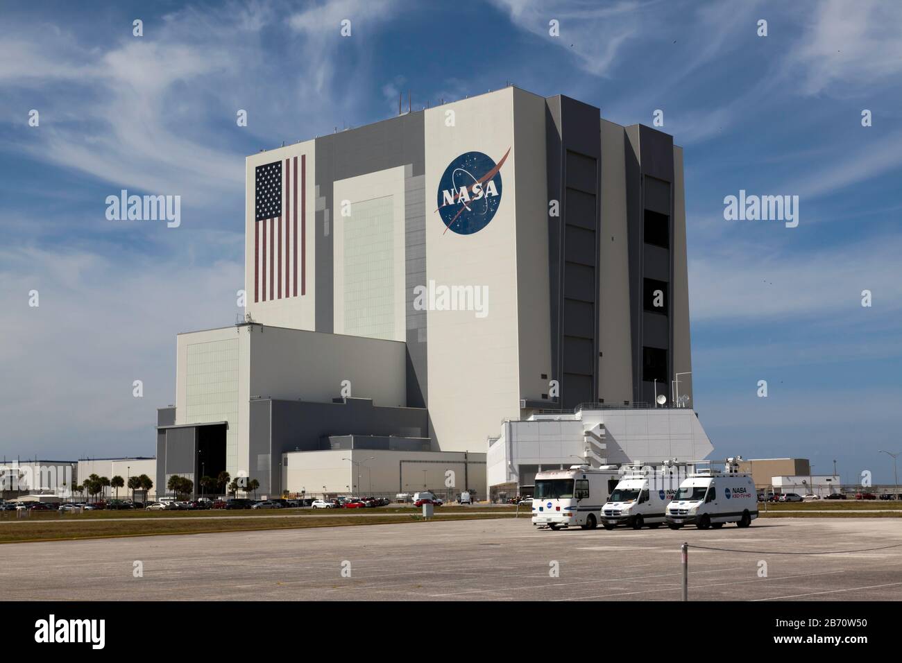 The Vehicle Assembly Building, at NASA's Kennedy Space Center, Merritt Island, Florida, USA ...