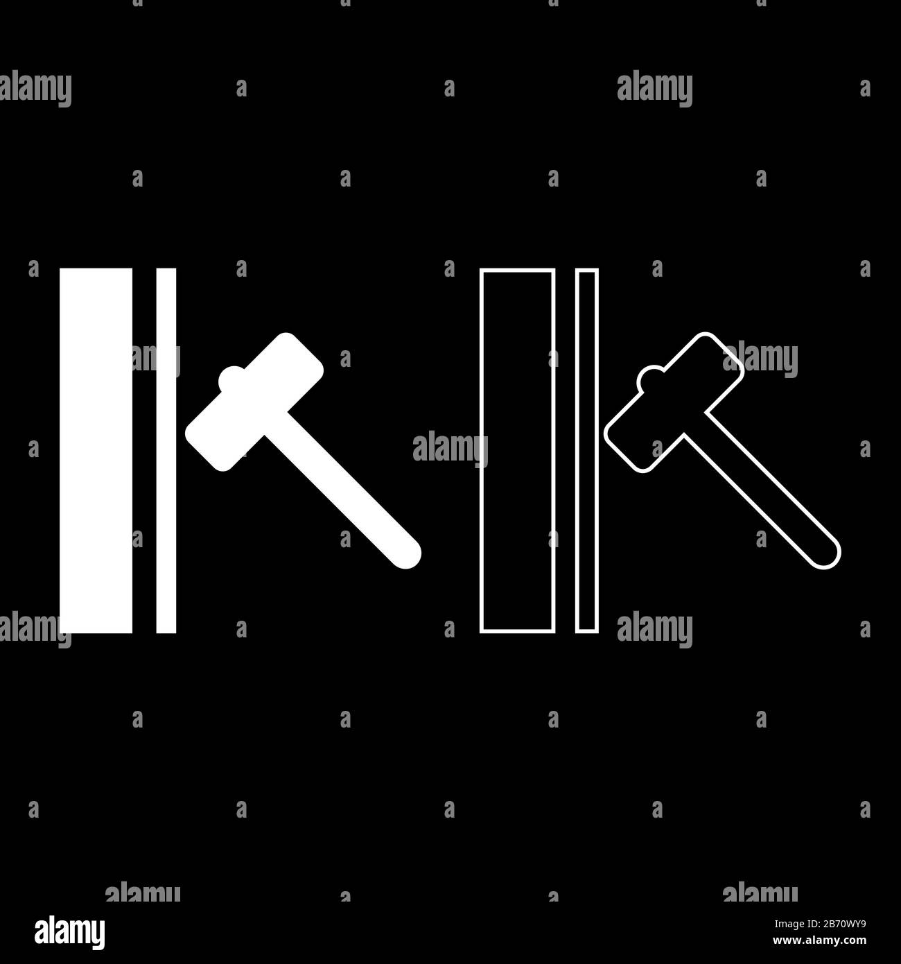 Extra strong Designation on the wallpaper symbol icon outline set white ...