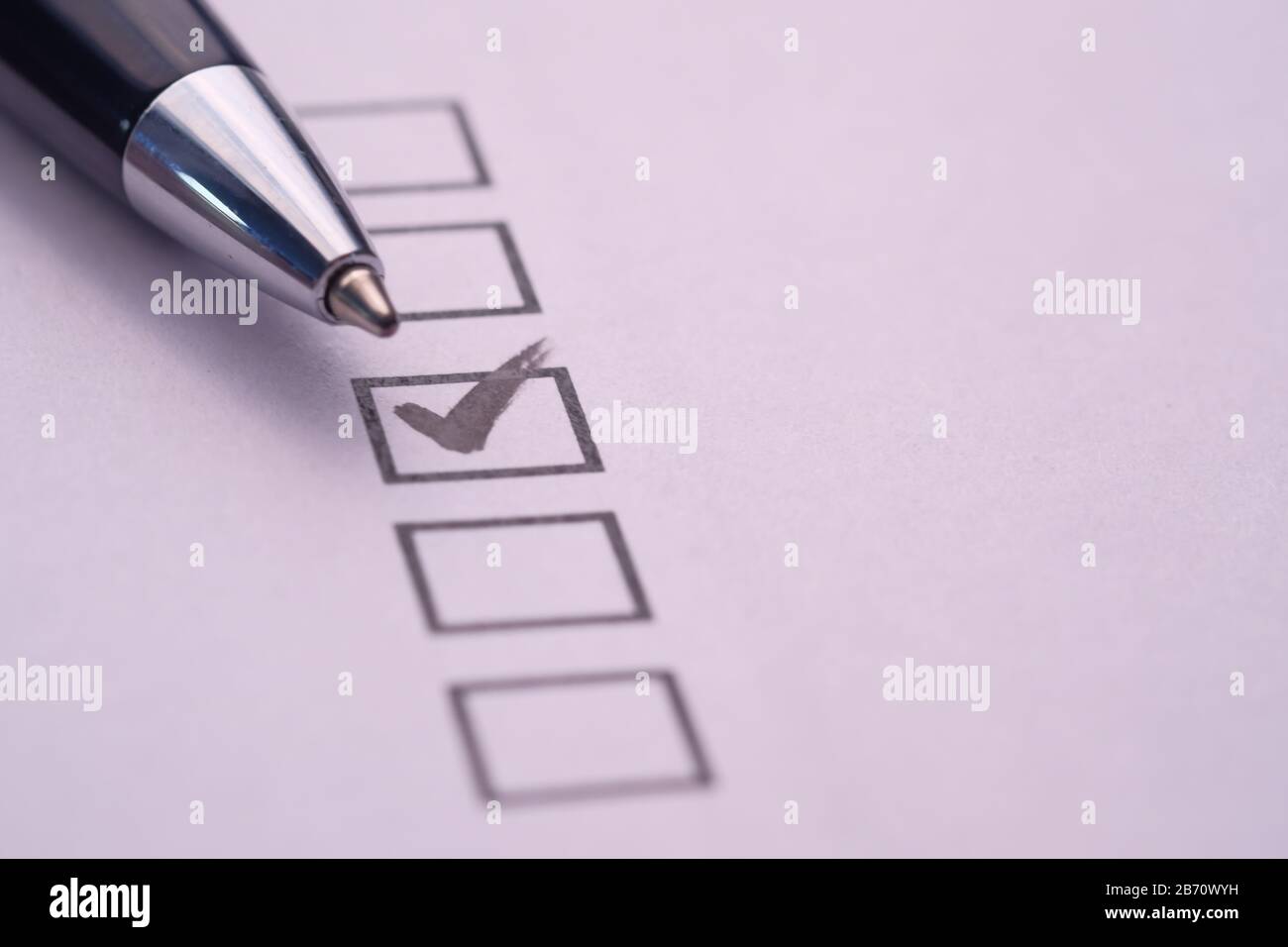 Quality checkmark hi-res stock photography and images - Alamy