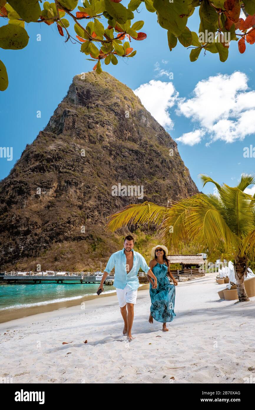 Saint lucia beach soufriere hi-res stock photography and images - Alamy