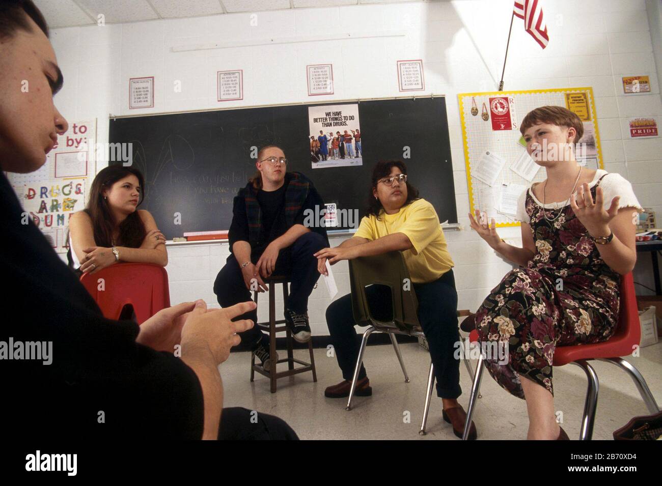 Austin Texas USA: High school students meeting in classroom after ...