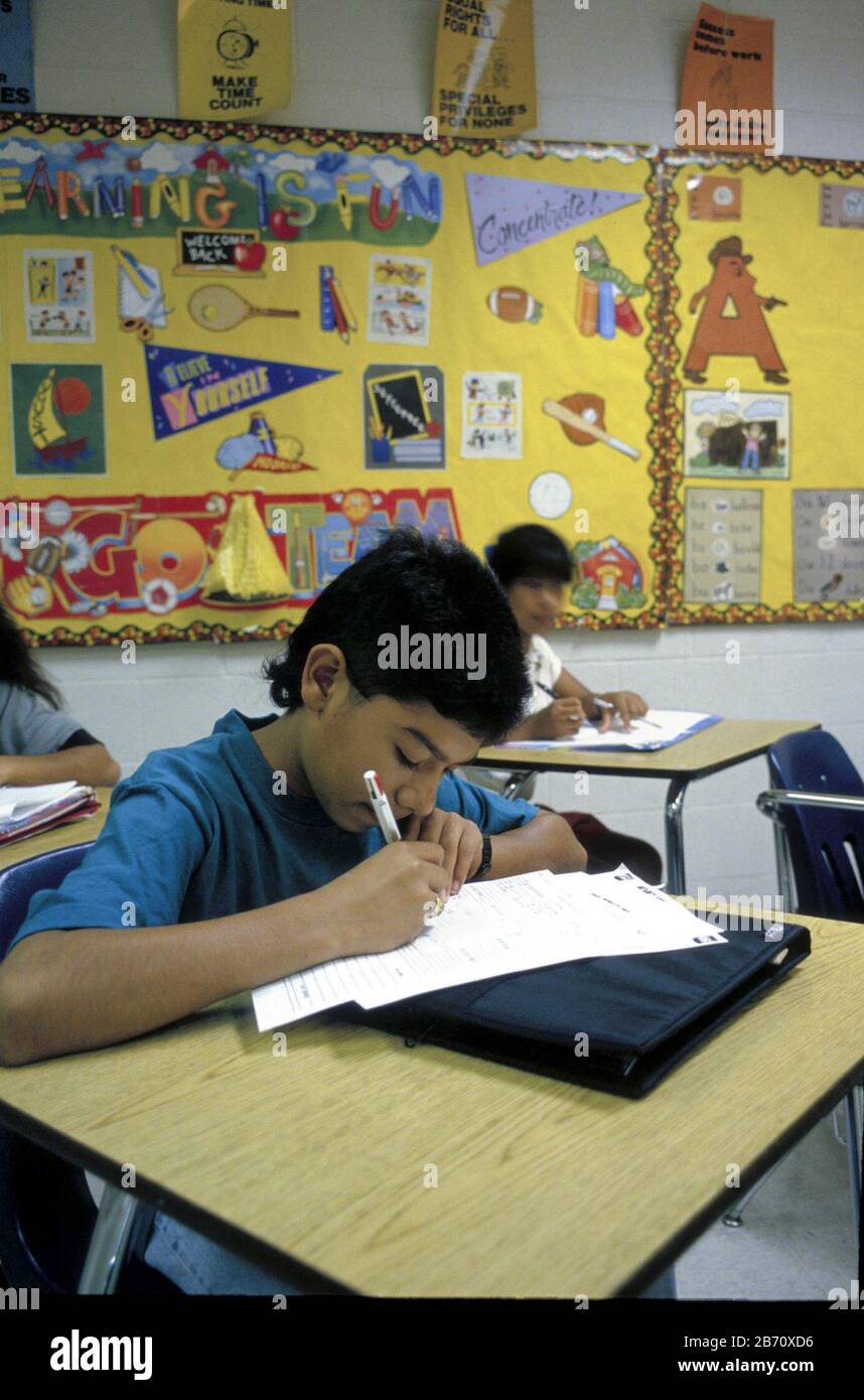 Austin, Texas USA: Spanish-speaking Hispanic students learning English ...