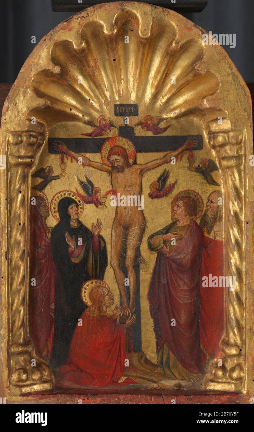 Kruisiging, SK-A-4008 Crucifixion. Christ on the cross. Left the two Marys, right John and ...