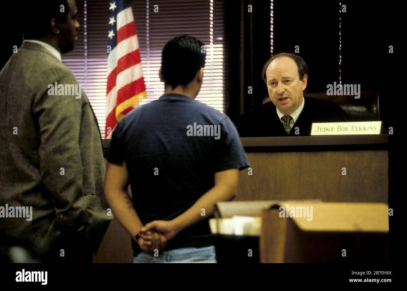 Austin Texas USA: Judge Bob Perkins on bench in 331st District Court ...