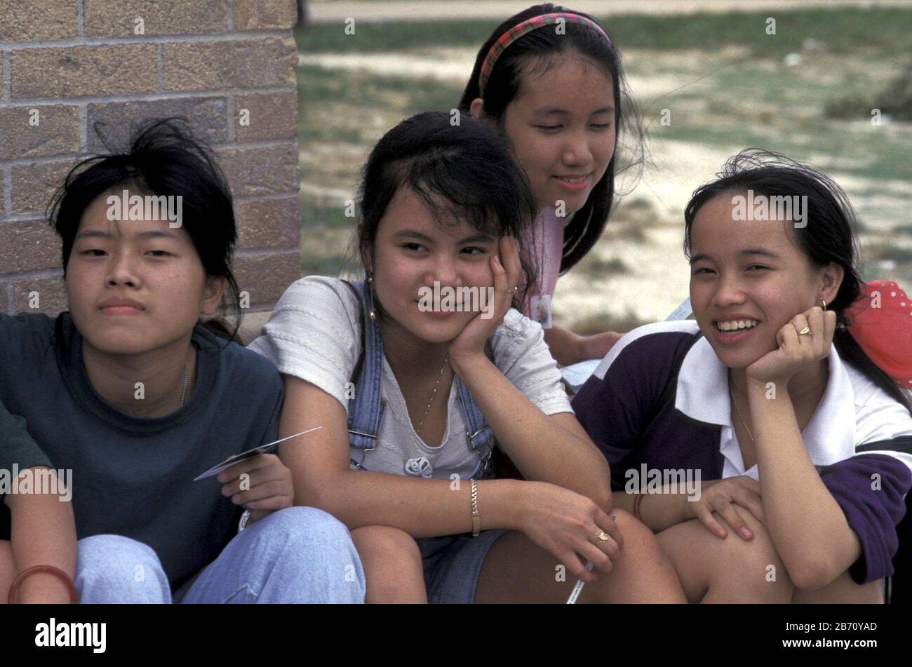 Austin Texas USA: Asian-American junior high school students at ...