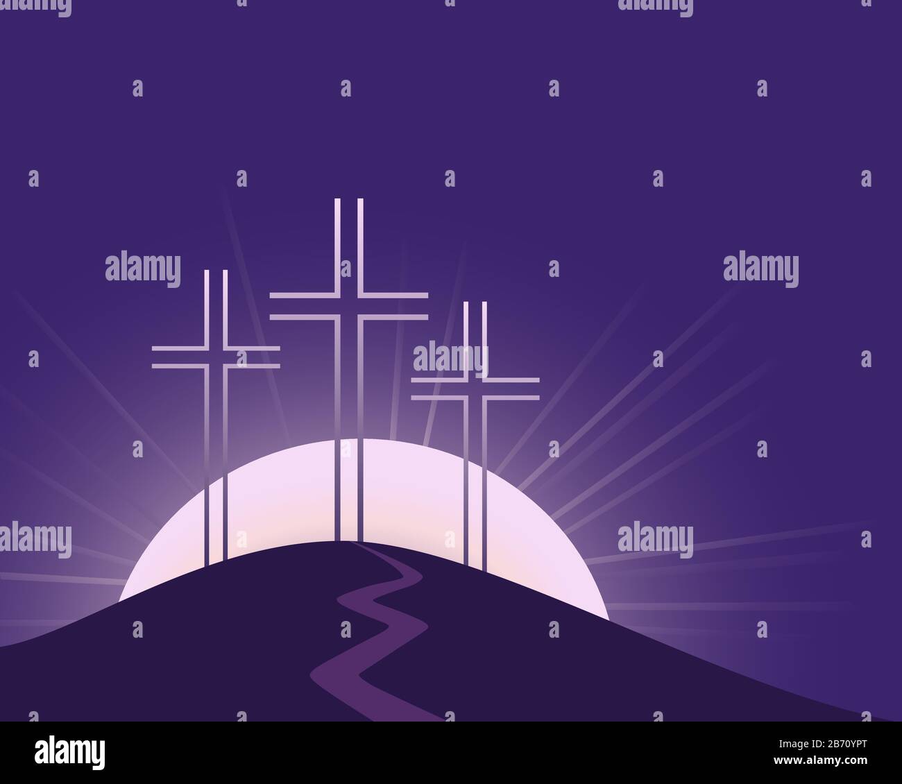 Religious Lent symbols flat vector background Stock Vector Image & Art ...