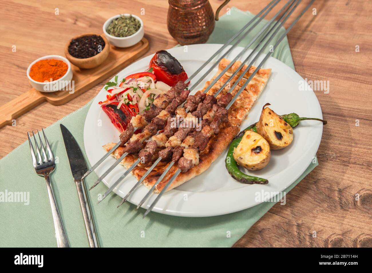 Kebab from turkish cuisine Stock Photo - Alamy