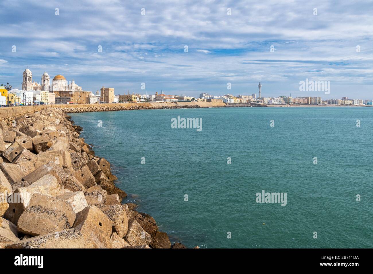 The coast of the Spanish city of Cadiz in Spain Stock Photo - Alamy
