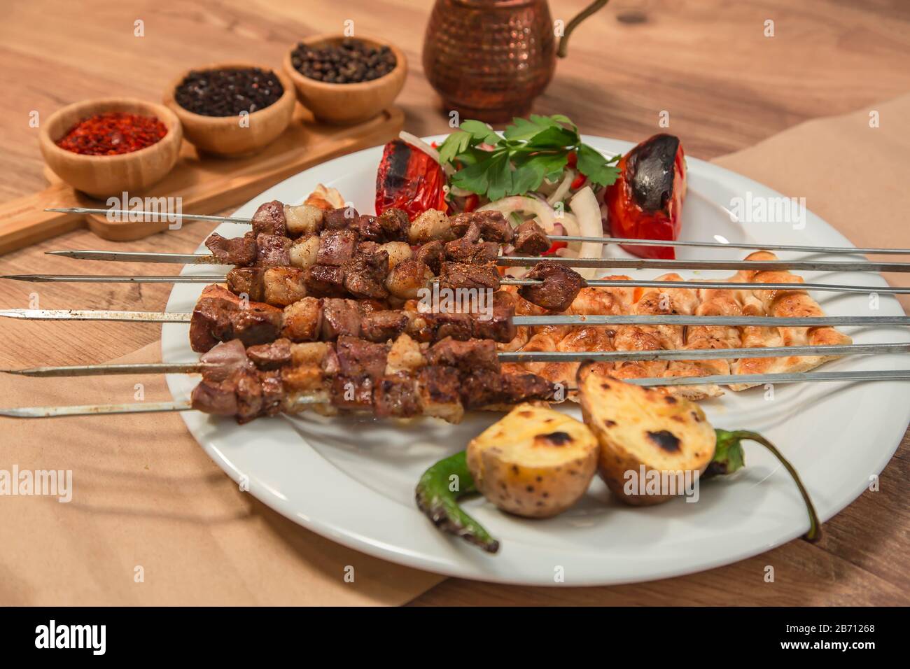 Kebab from turkish cuisine Stock Photo - Alamy