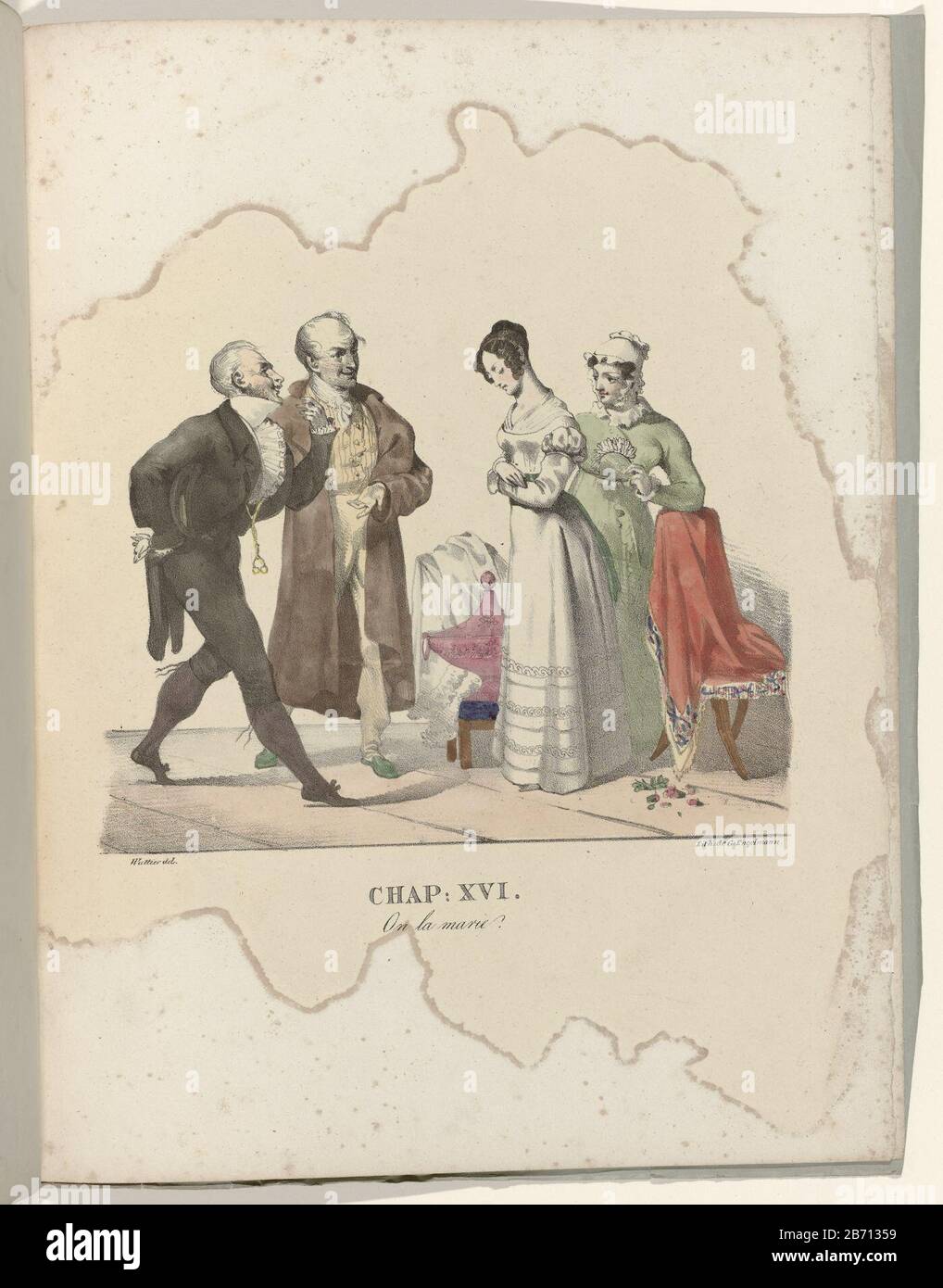 On la marie Manufacture Vervaardiger:? Print maker: Gottfried Engelmann ...