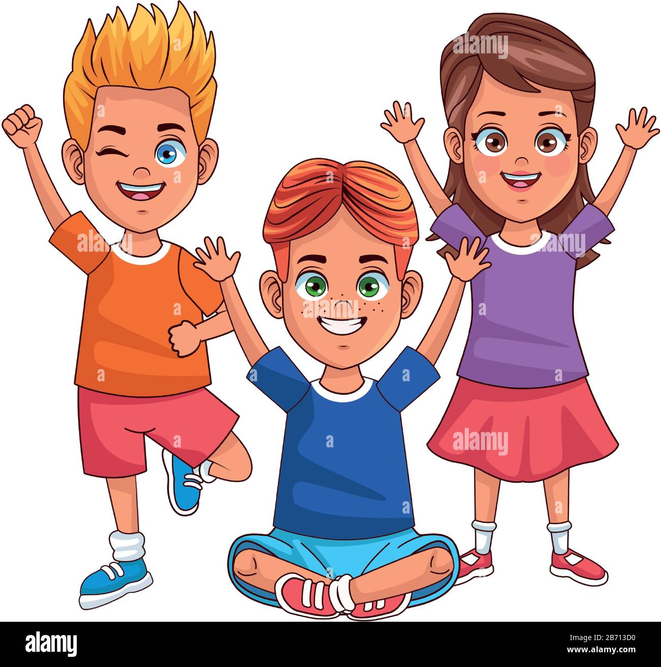 happy little kids avatars characters Stock Vector Image & Art - Alamy