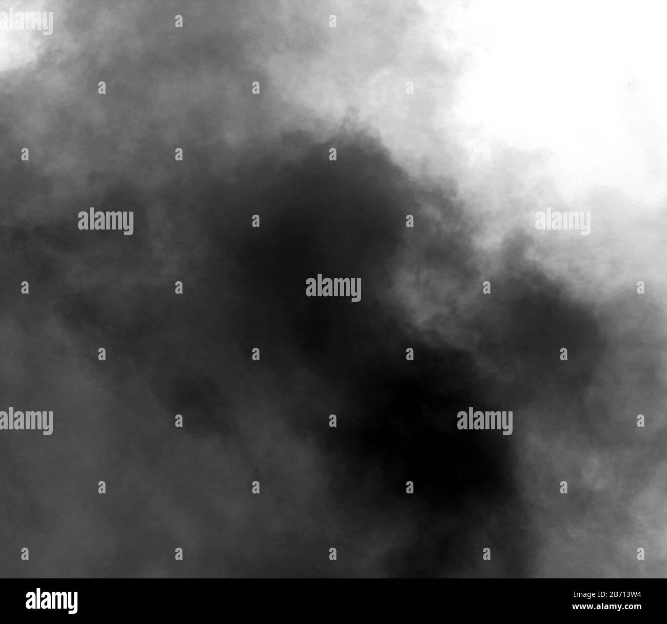 Very black smoke after the explosion Stock Photo - Alamy