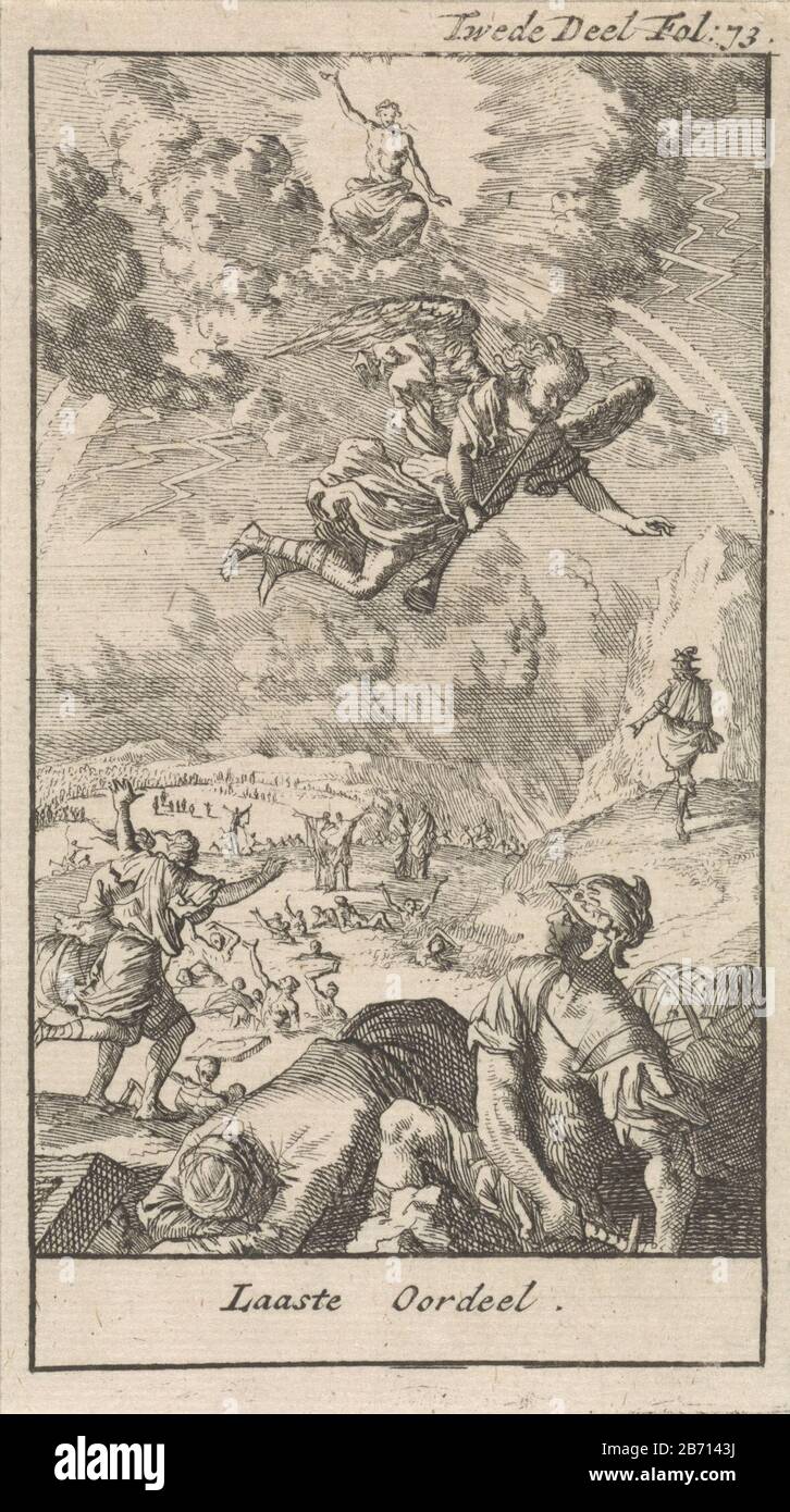 Laatste Oordeel (titel op object) The Last judgement. Airborne Christ ...