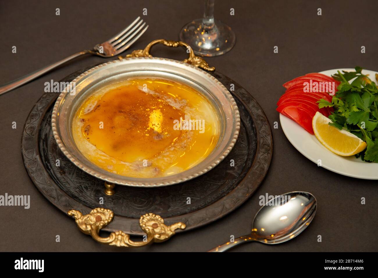 Food called kelle paca from turkish cuisine Stock Photo - Alamy