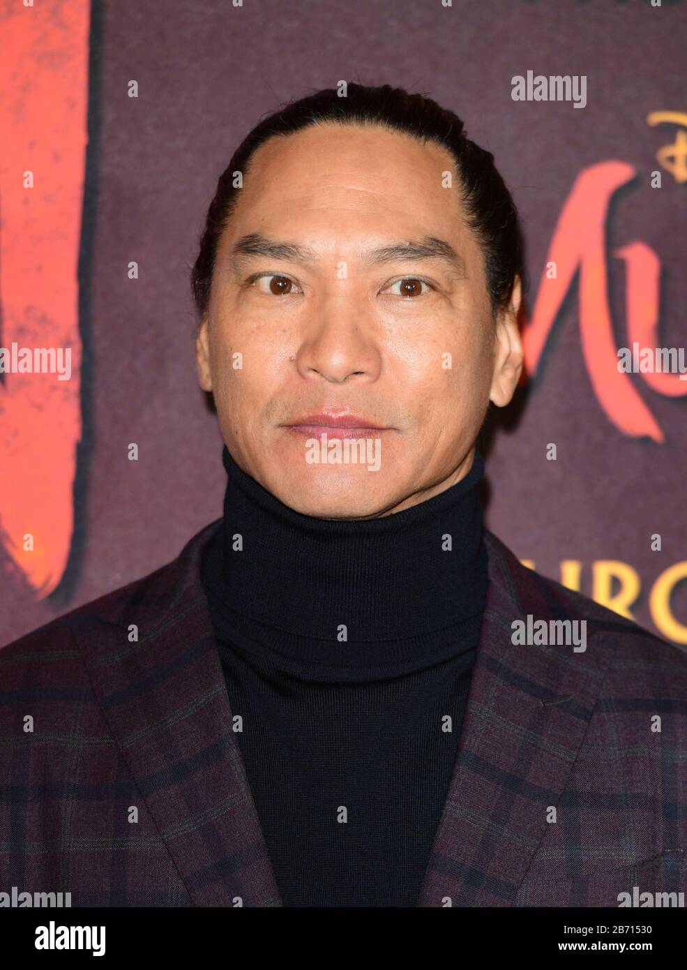 Jason Scott Lee attending the European premiere of Disney's Mulan, held ...