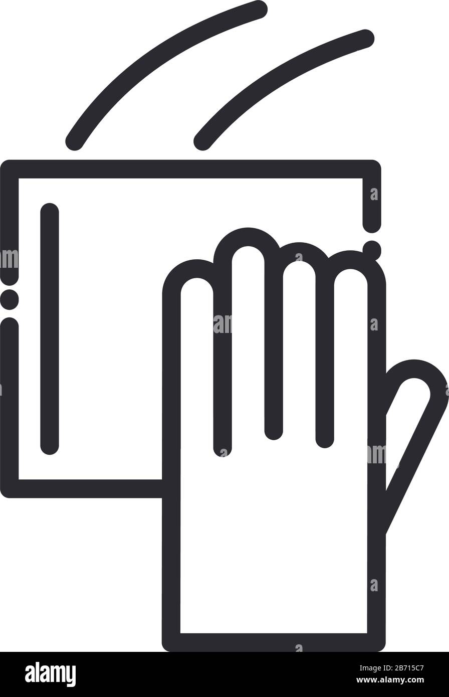 cleaning, rag and gloves supply hygiene domestic hygiene vector ...