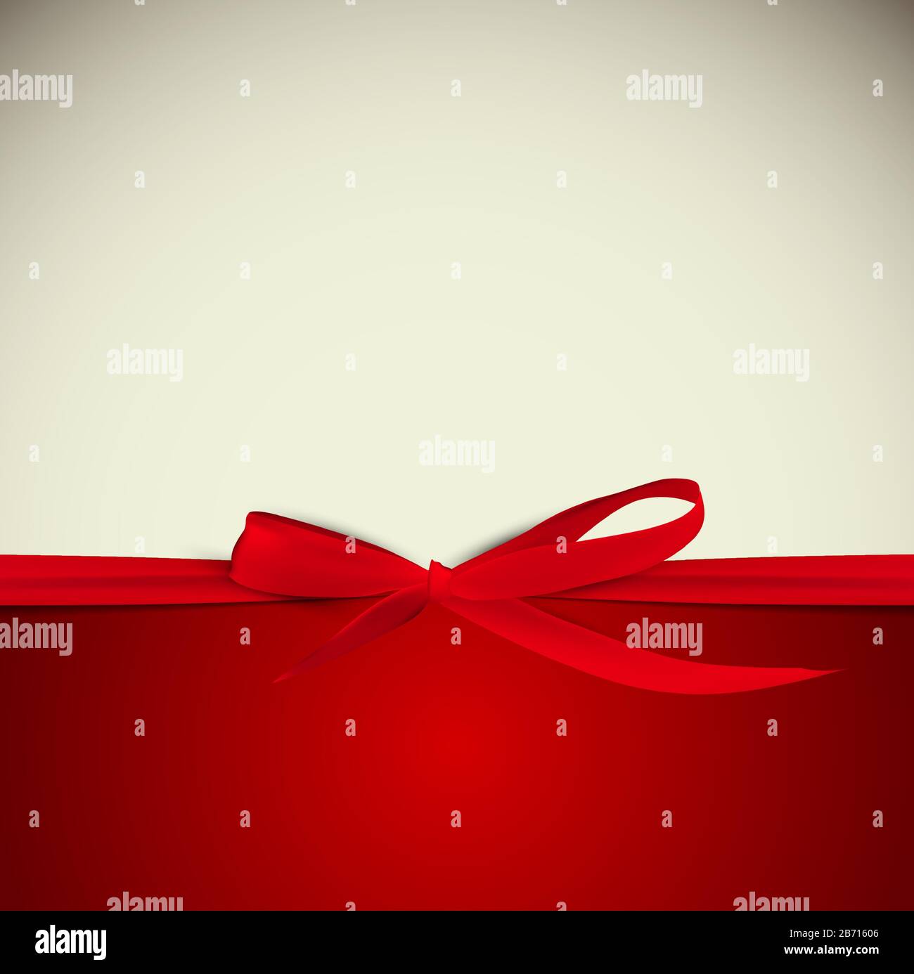 Gift Card with Red Ribbon and Bow. Vector illustration EPS10 Stock ...