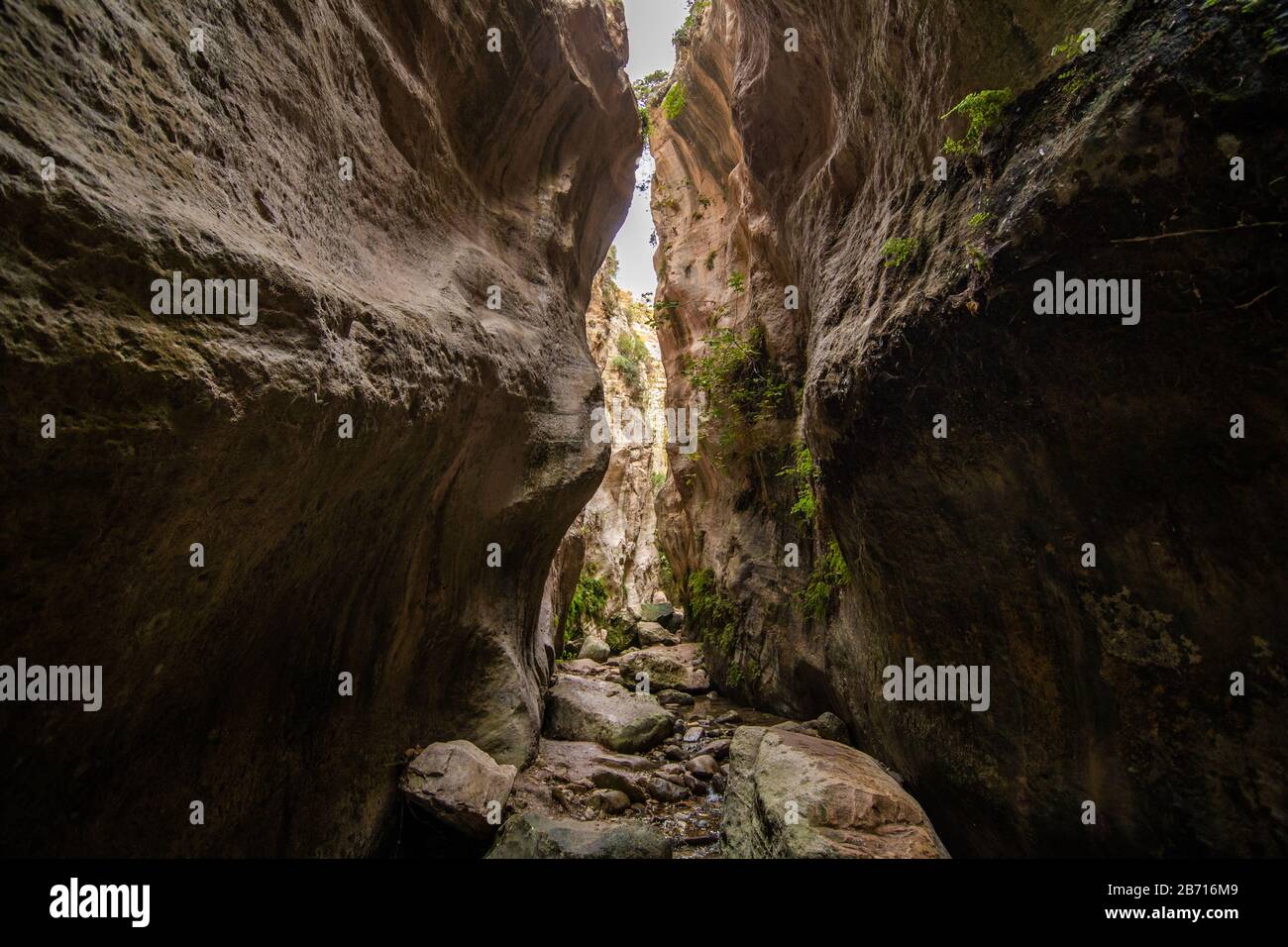 Beautiful Avakas Gorge valley during trekking on Cyprus island Stock ...