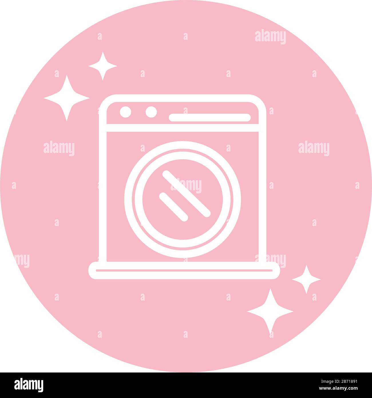 Front loading washing machine Stock Vector Images - Alamy