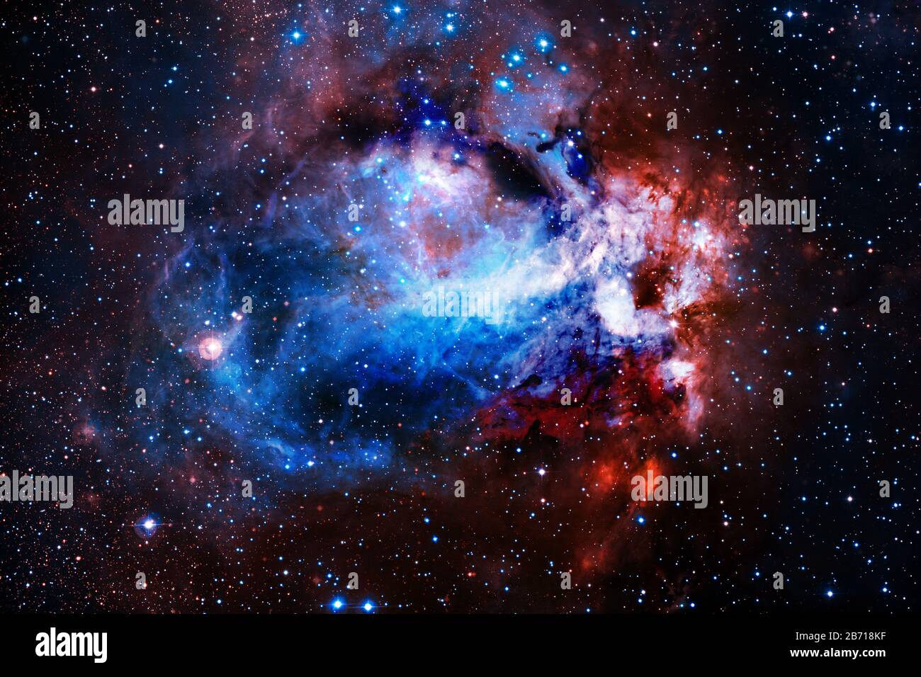 Nebulas, galaxies and stars in beautiful composition. Awesome print for ...